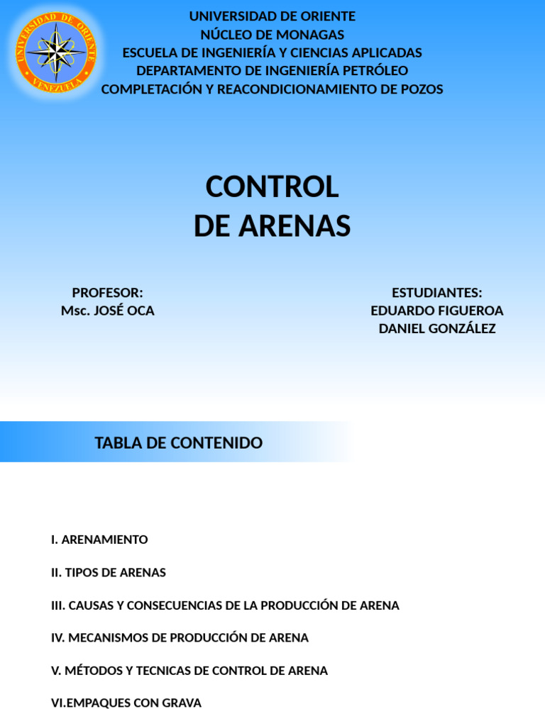 Control de Arenas | PDF | Roca clástica | Roca (geología)