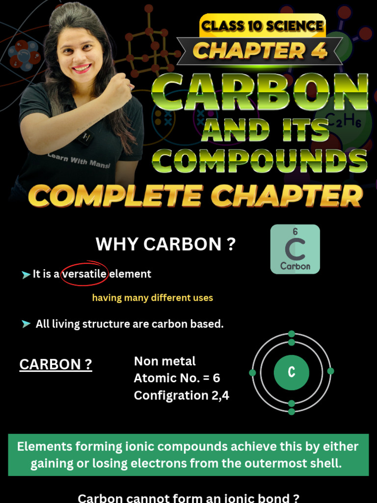 CH 4 Carbon and Its Compound | PDF | Functional Group | Covalent Bond