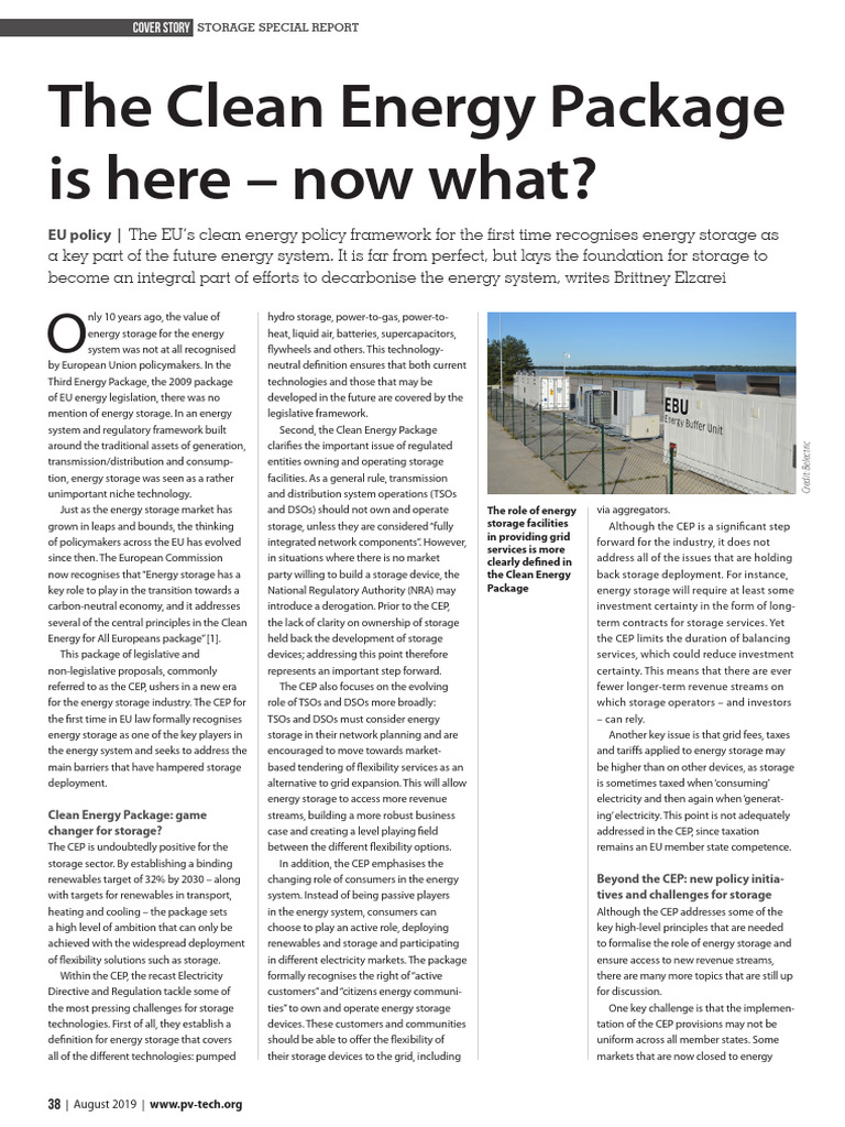 The Clean Energy Package is Here – Now What | PDF | Renewable Energy ...