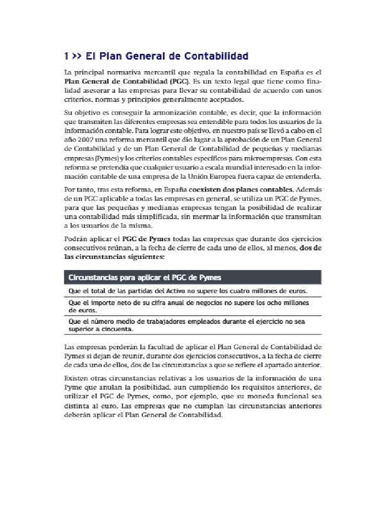 Tema 5 Normalización Contable (PGC) | PDF