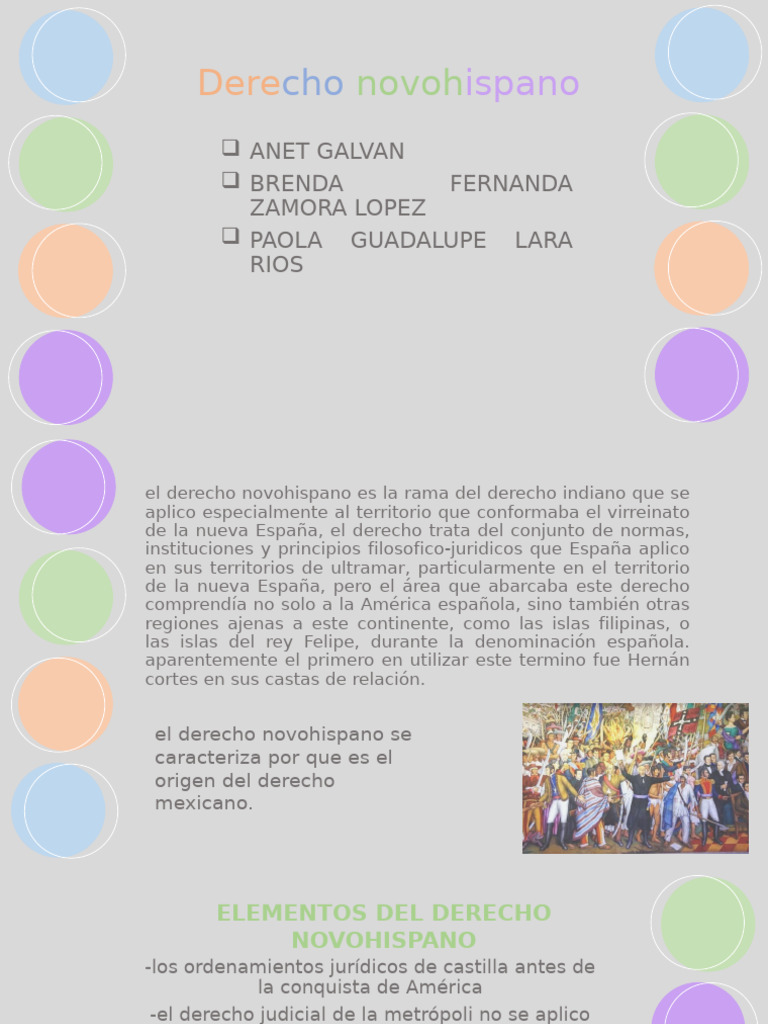Características del Derecho Novohispano | PDF | Nueva españa | España