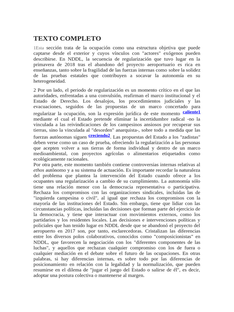 Regularización y Autonomía en NDDL | PDF | Agricultura | Estado (política)