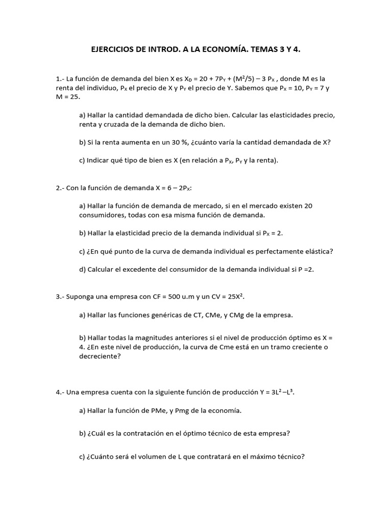 Ejercicios Numéricos Temas 2 y 3 Grado EEII | PDF