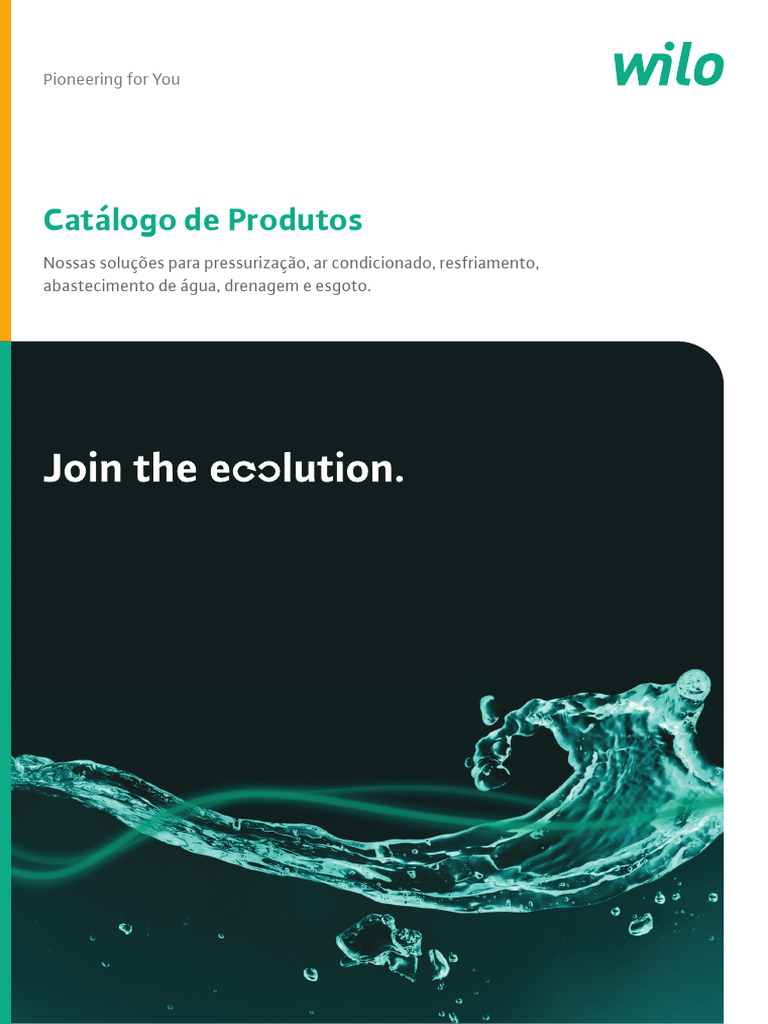 Catálogo de Produtos Wilo Brasil PT Rev00 | PDF | Bomba | Motores