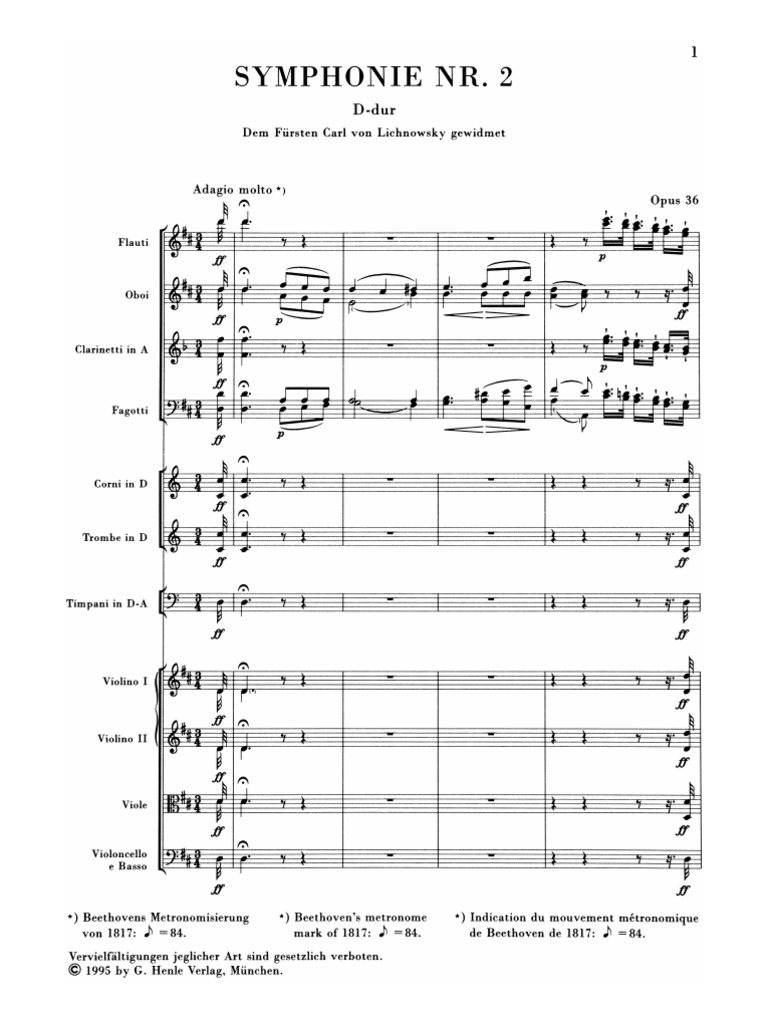 Beethoven Symphony 2 Score Henle Pdf
