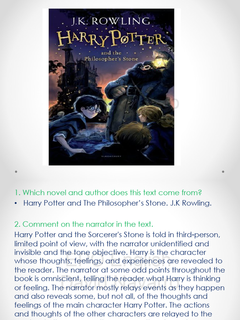 Harry Potter and The Philosopher - S Stone | PDF | Narration | Verb