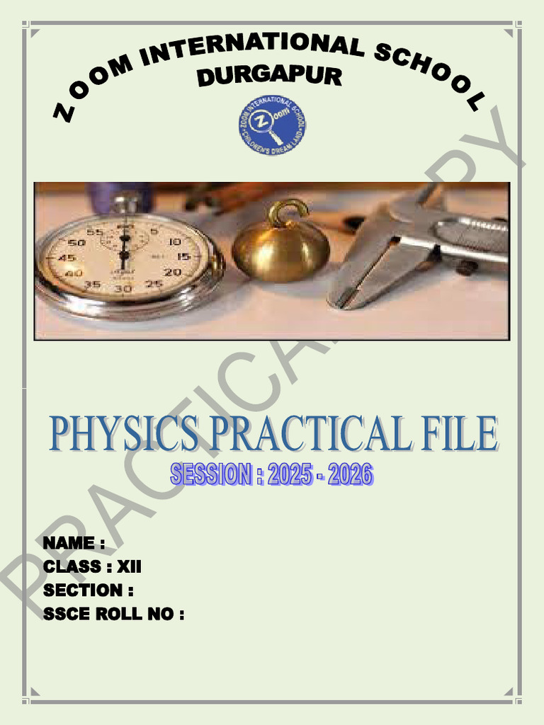 Physics Practical Format | PDF