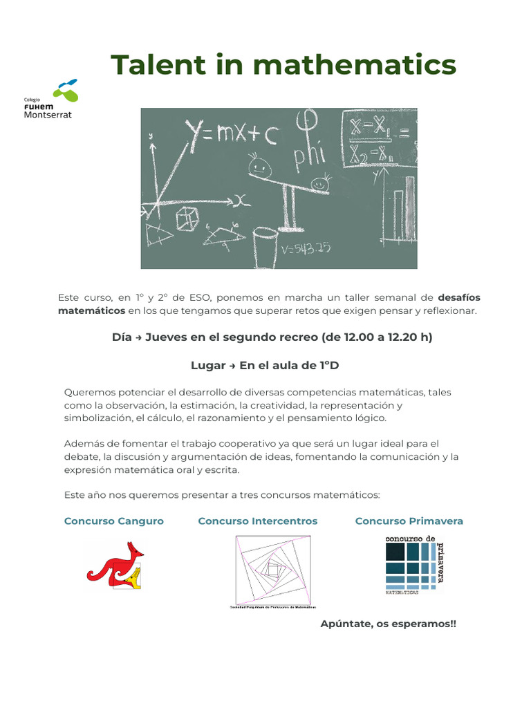 Talent in Maths | PDF