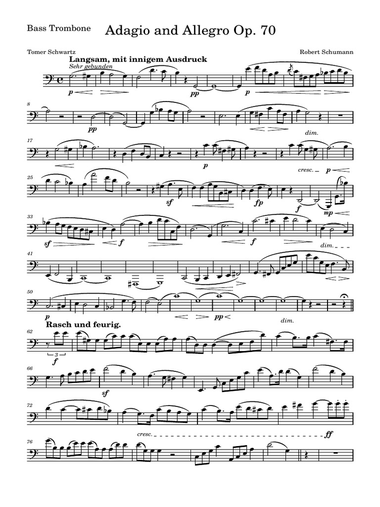 Schumann's Adagio and Allegro Analysis | PDF | Musical Compositions ...
