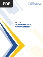 ACCA PM Exam Cheat Sheet | PDF | Performance Indicator | Return On ...