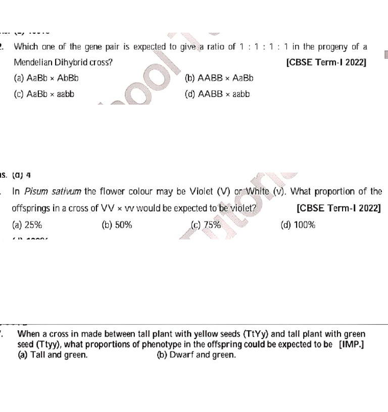 Genetics Questions | PDF