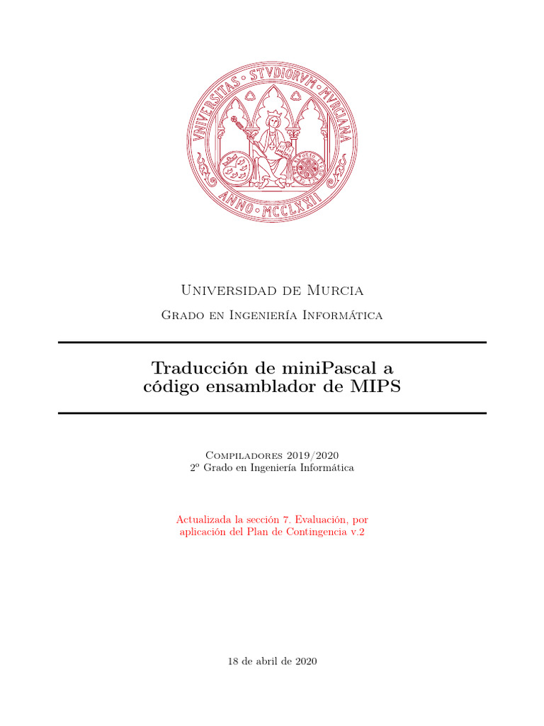 practicas2019_20_miniPASCAL | PDF | Lenguaje de programación | Compilador