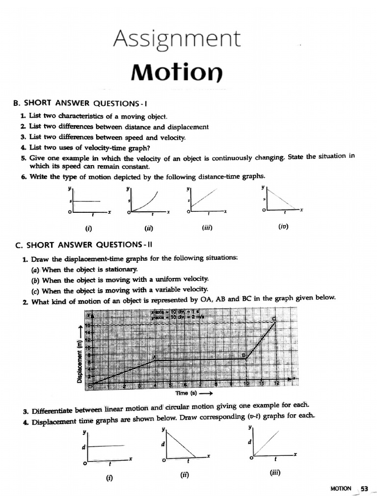Class 9 Physics Holiday Homework | PDF