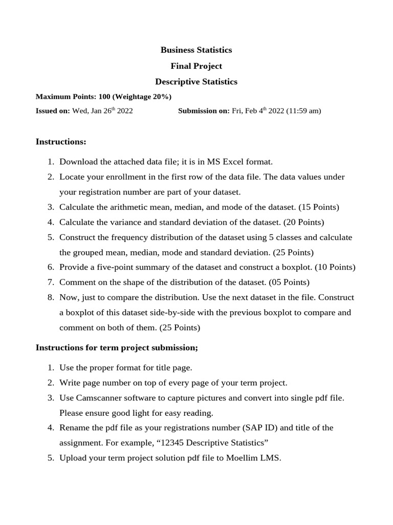 Final Project Business Statistics-B | PDF