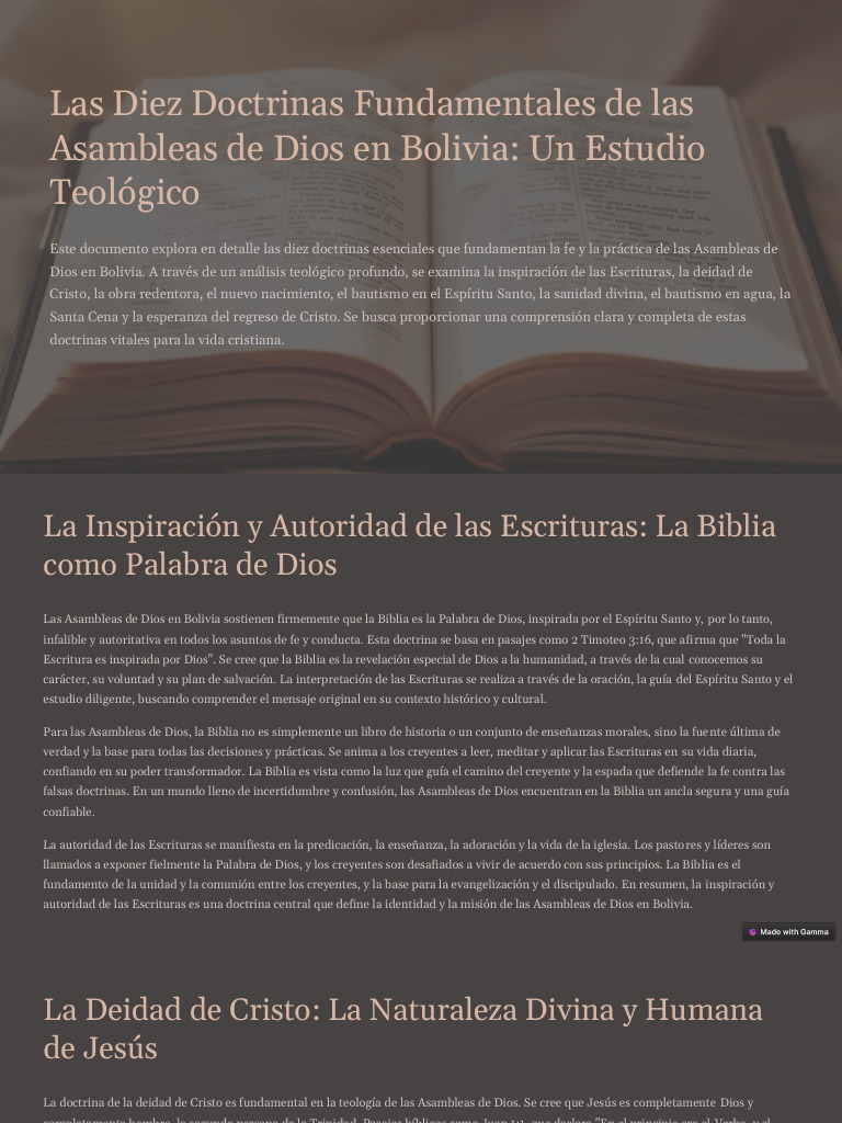 Las 1o Doctrinas de Las Adb | PDF | Cristo (título) | Bautismo Con El Espiritu Santo