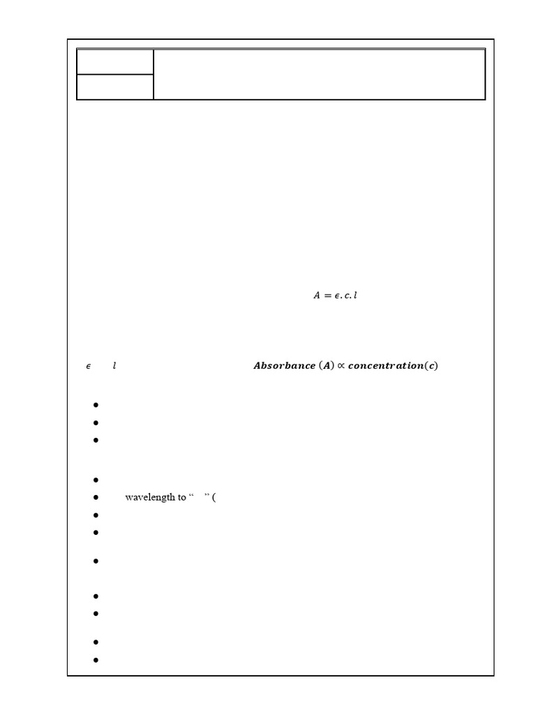 Colorimetric Analysis of KMnO4 Solution | PDF | Absorbance | Light