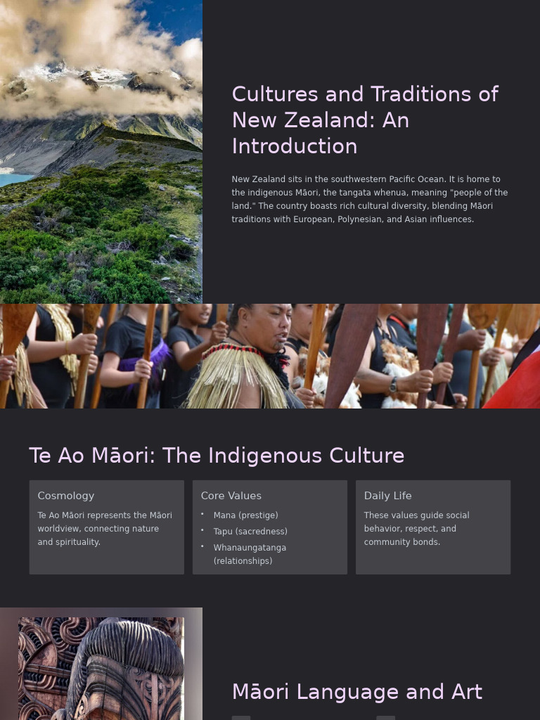 Cultures and Traditions of New Zealand An Introduction | PDF | New ...