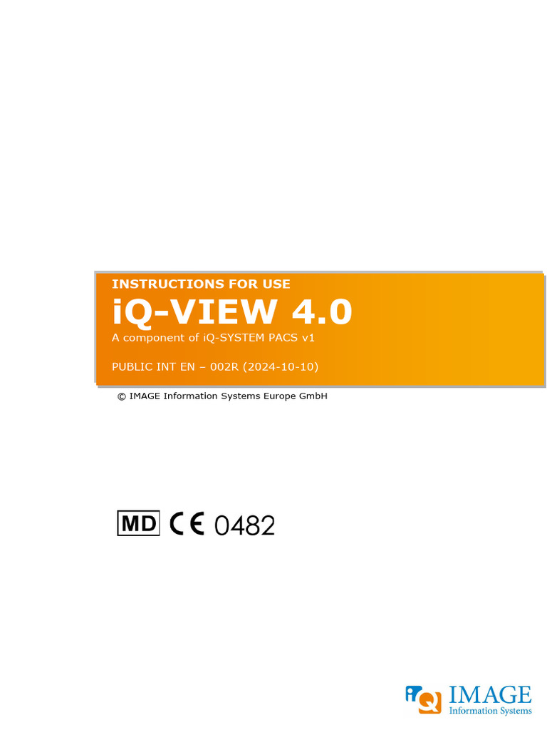 iQ-VIEW 4.0 User Instructions Guide | PDF | Medical Imaging | Medical ...