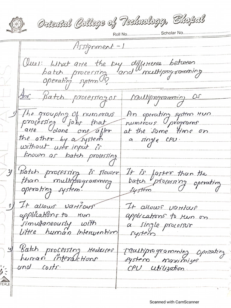 OS Assignment 1. | PDF