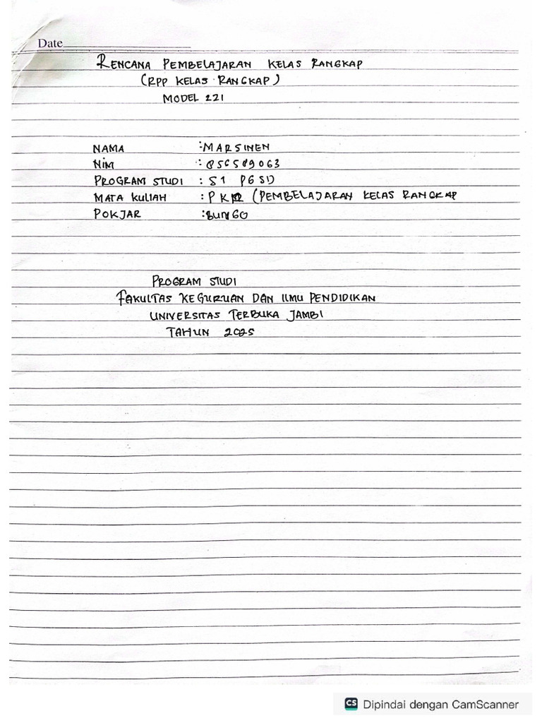 RPP PKR Tugas 2 | PDF