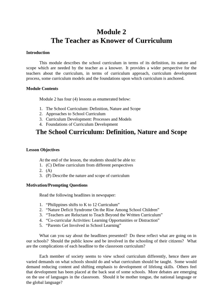 Understanding School Curriculum Essentials | PDF | Curriculum | Learning