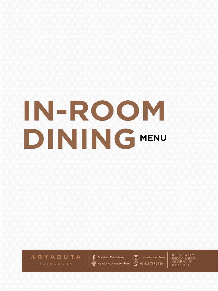 In Room Dining Digital Menu | PDF