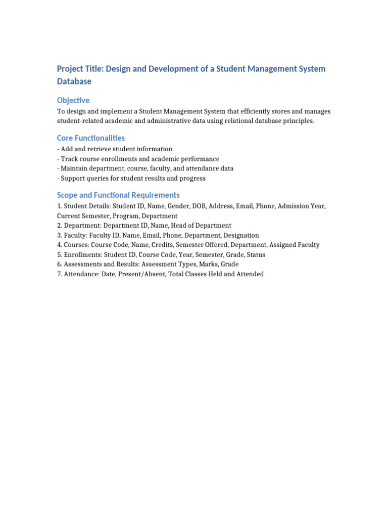 Student MGMT Report Completed | PDF | Databases | Relational Model