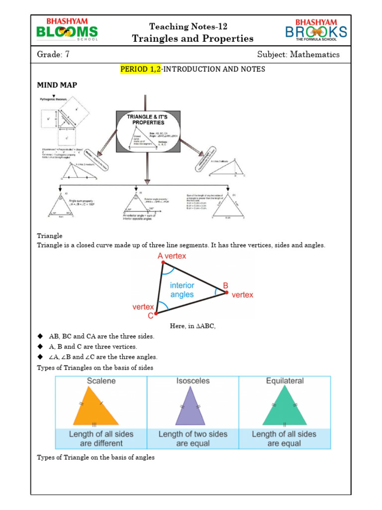 G7_Math_TN_The Triangle and Its Properties | PDF | Triangle | Euclidean Geometry