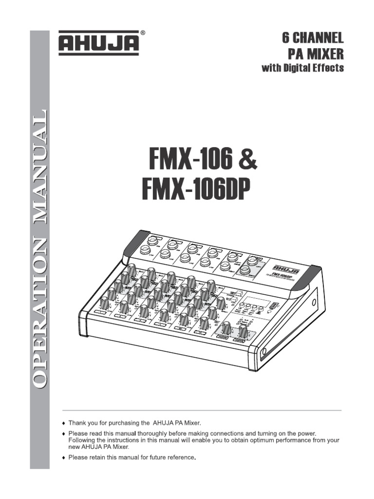 10411-FMX 106 FMX 106DP Om | PDF