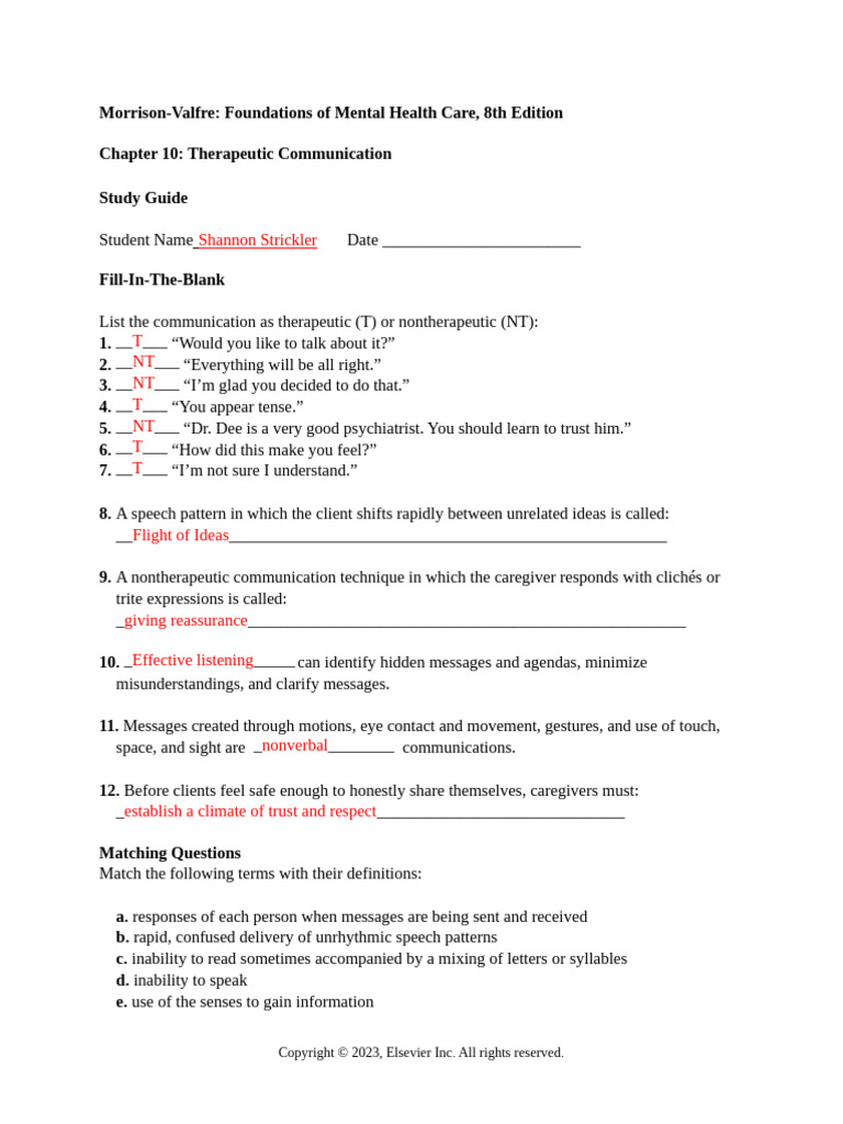 Chapter 10 Study Guide | PDF