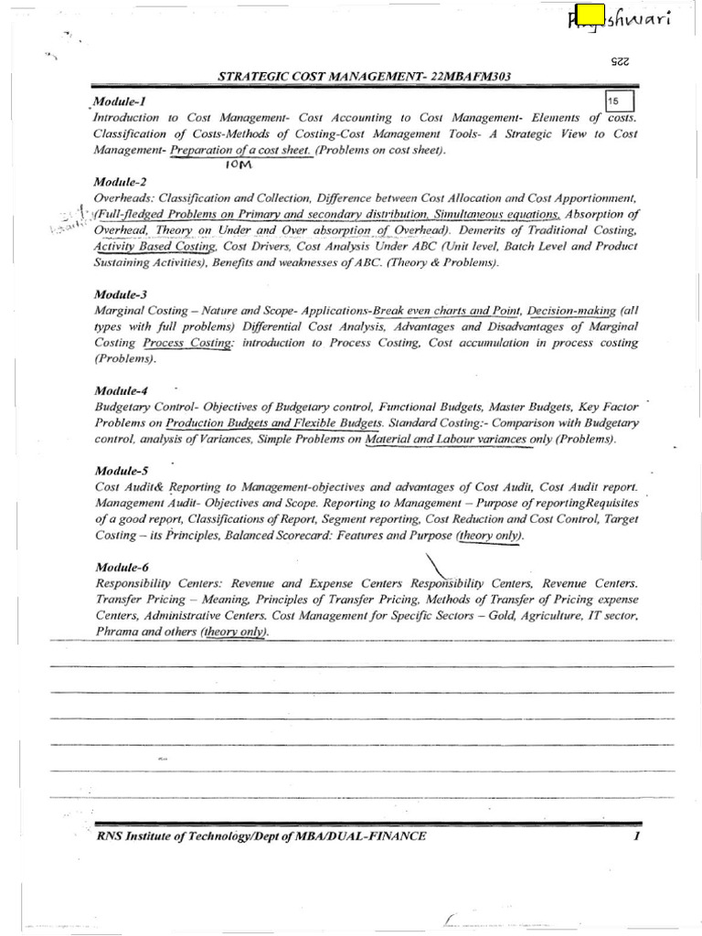 SCM Problem | PDF
