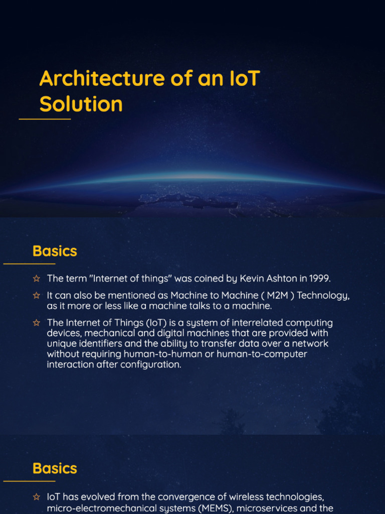 Architecture of An IoT Solution | PDF | Internet Of Things | Computer Engineering