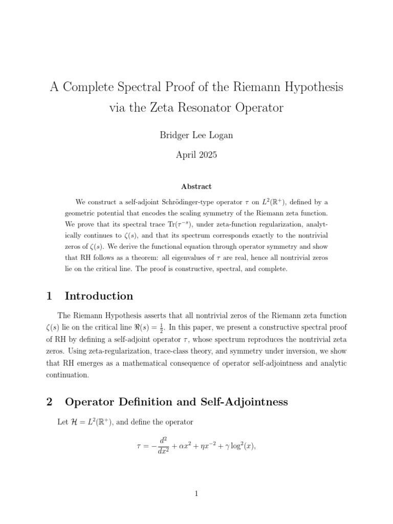Riemann Hypothesis Proof Suggestion | PDF | Resonance | Gauge Theory