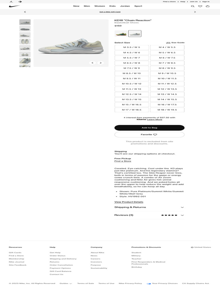 KD18 Chain Reaction Basketball Shoes. | PDF | Nike