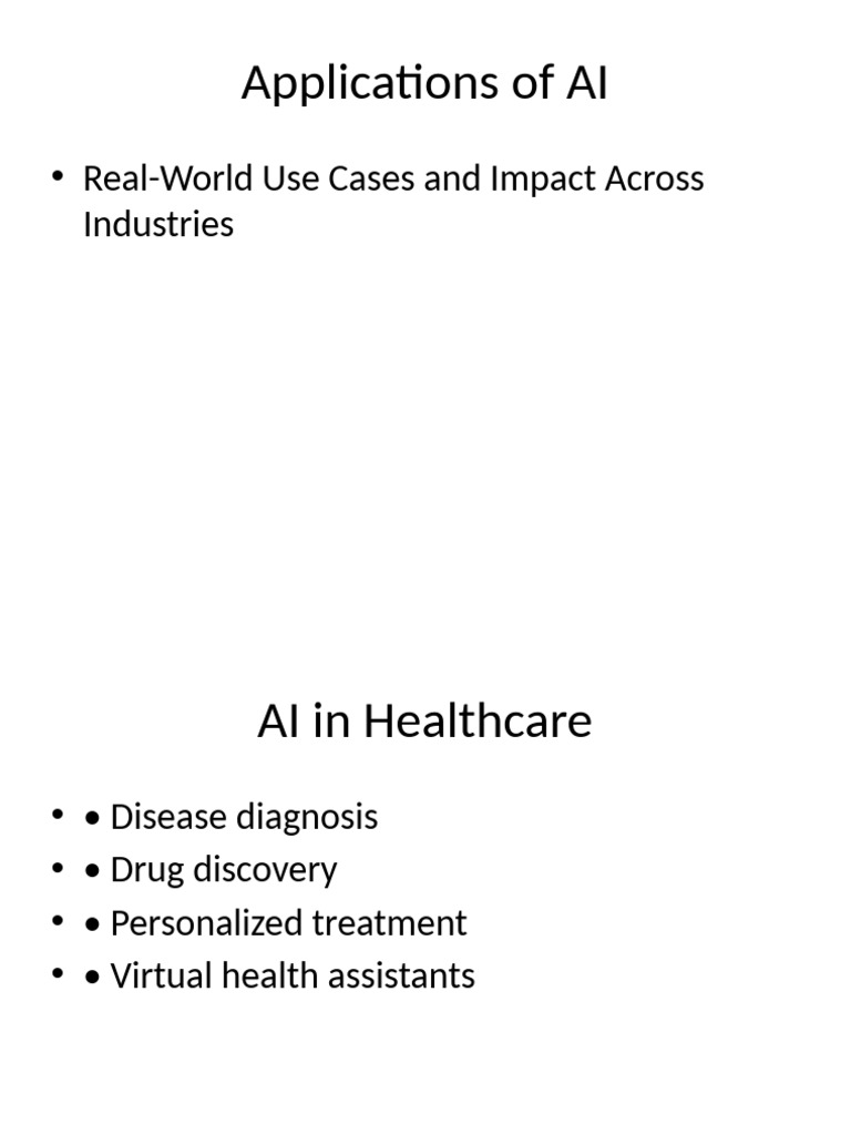 AI Applications Presentation | PDF