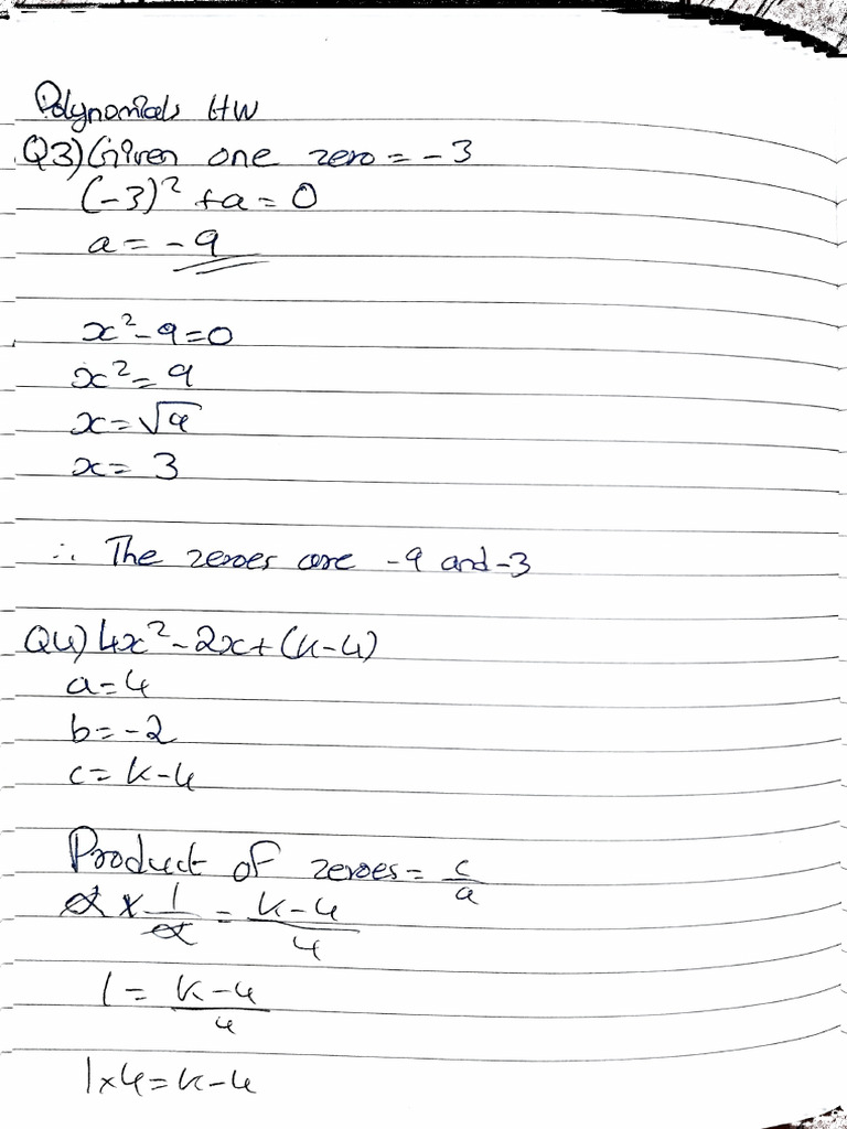 Polynomial HW | PDF