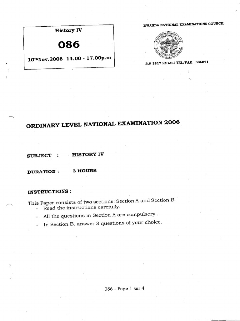 2006 History IV OL | PDF