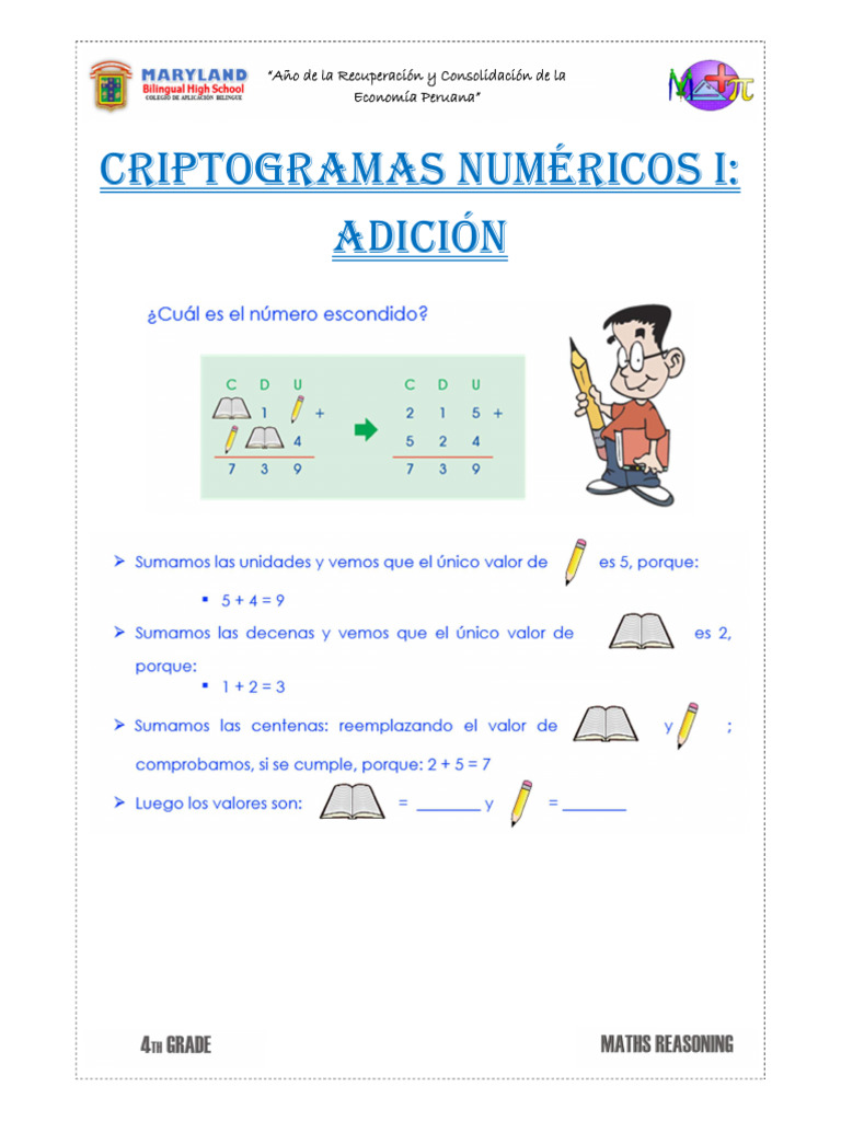 T06 - Criptograma Numérico - Adición | PDF