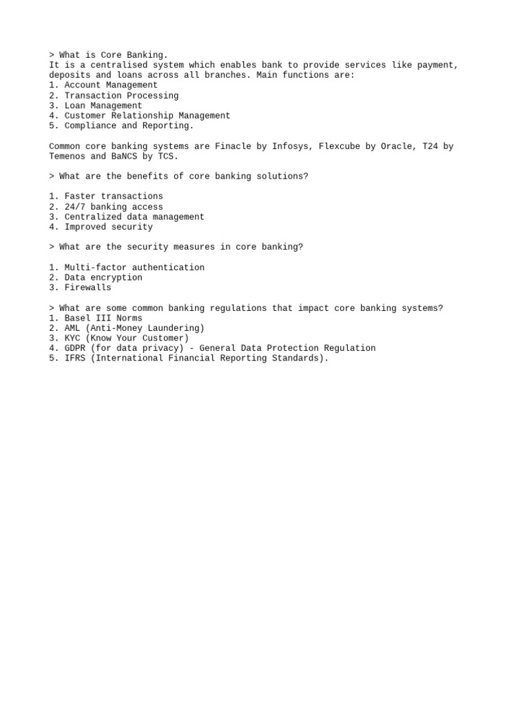 Core Banking | PDF