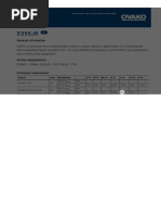 S355JR Steel Data Sheet | PDF | Strength Of Materials | Materials Science