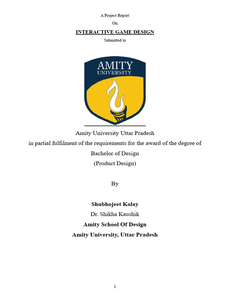 Interactive Game Design Project Report | PDF | Scratch (Programming ...
