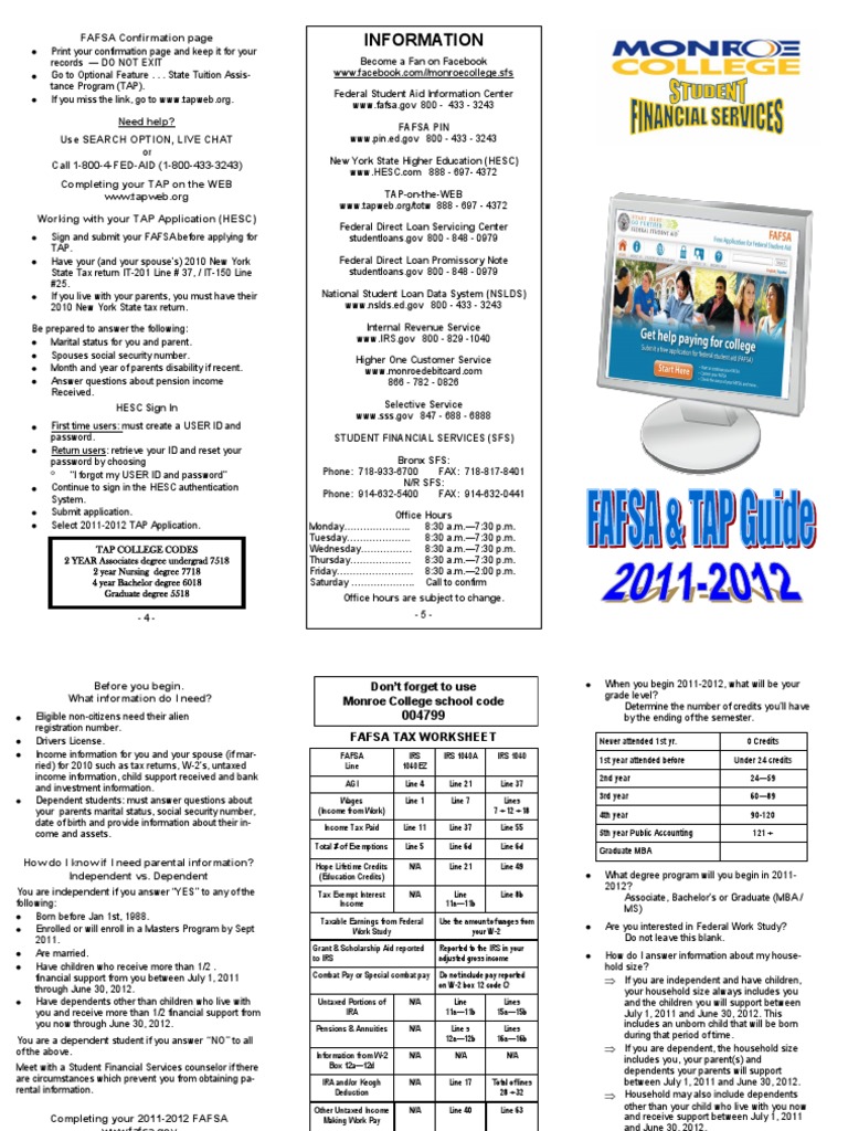 2011-12 Fafsa Tap Quick Guide | PDF | Social Security (United States ...