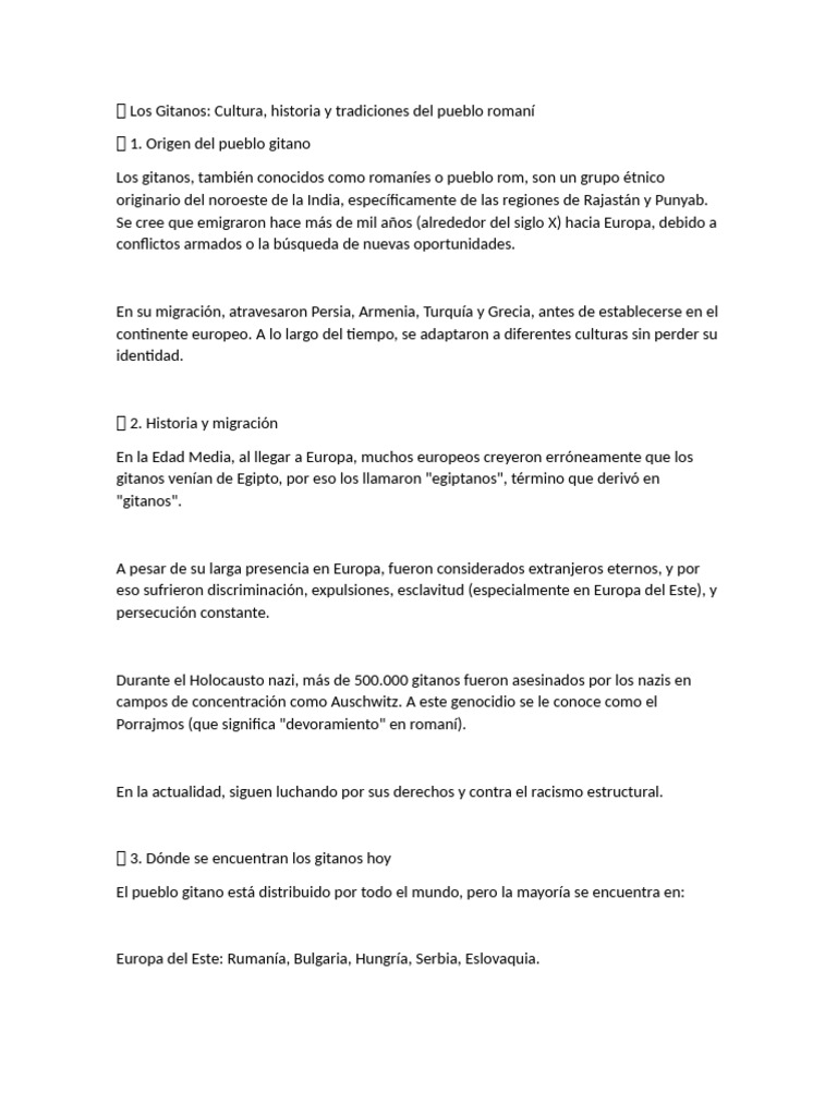 Los Gitanos | PDF | Pueblo romaní