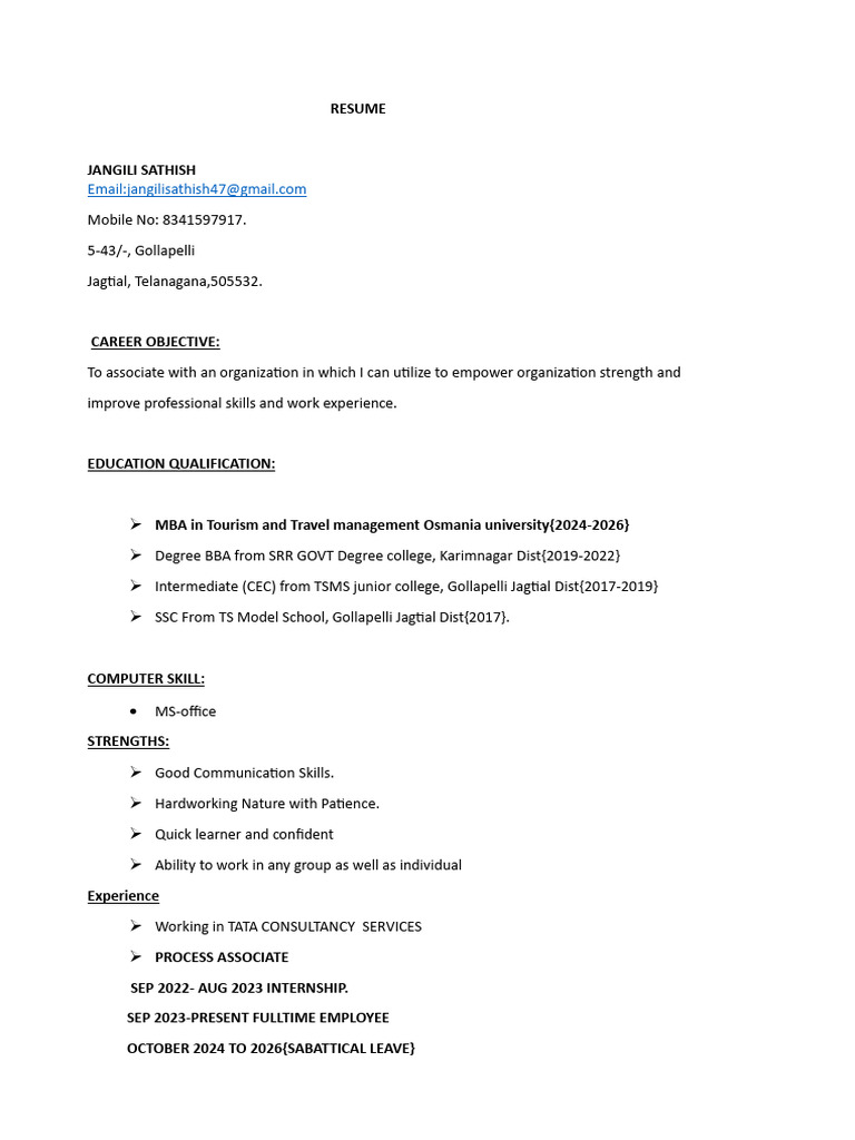 Document From MR - Sathish | PDF