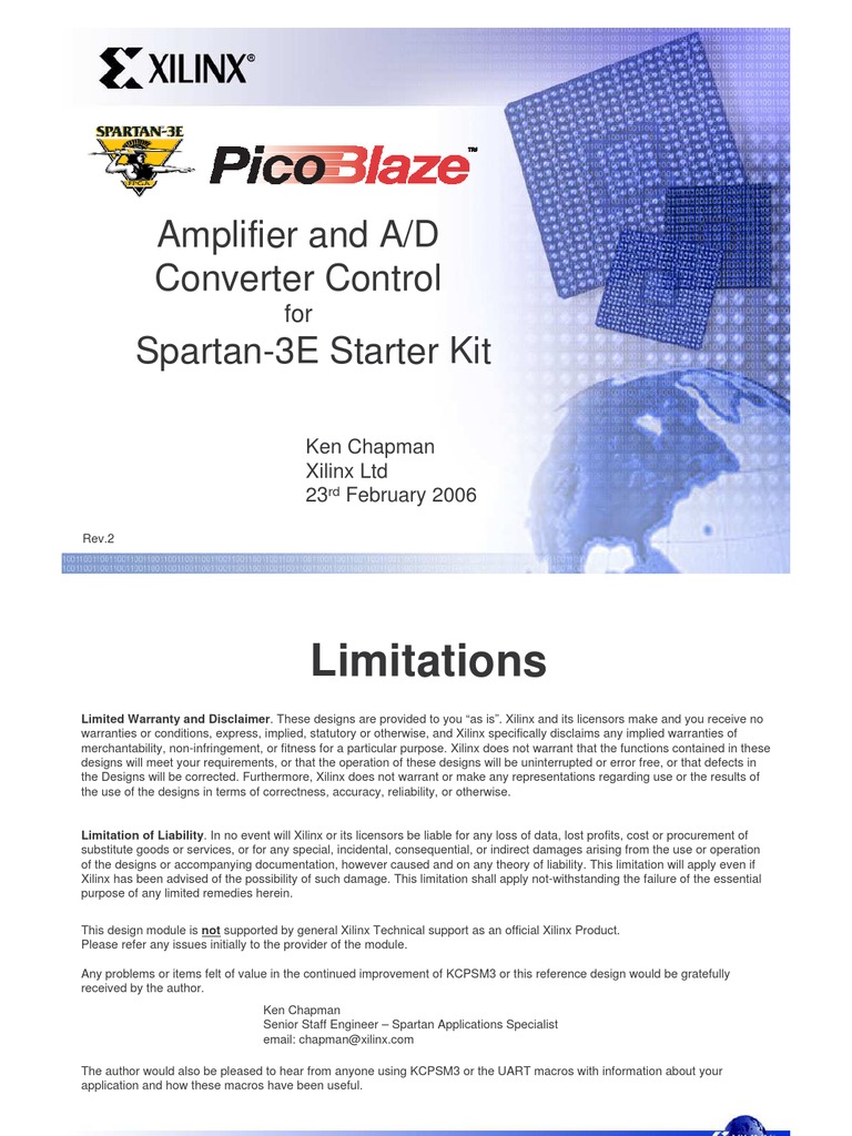 PicoBlaze Amplifier and ADC Control Rev2 | PDF | Analog To Digital ...