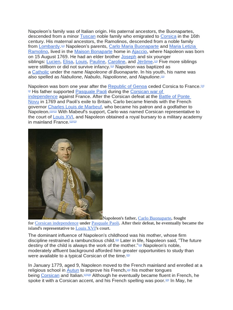 Napoleon's Early Years in France | PDF | Napoleon | First French Empire