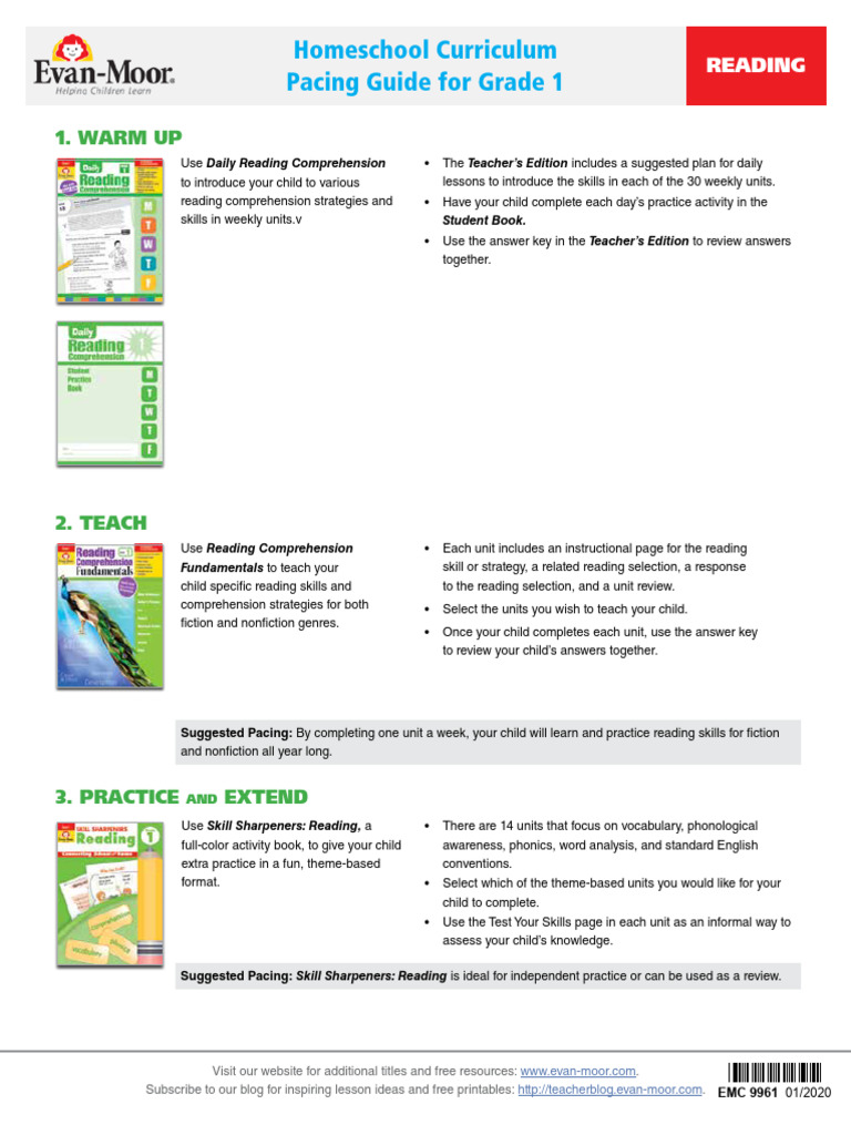 9961 Homeschool Grade 1 2020 | PDF | Reading Comprehension | Linguistics