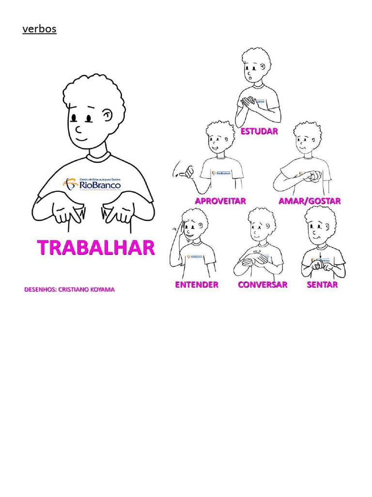 Aprendendo Verbos e Adjetivos em Libras | PDF
