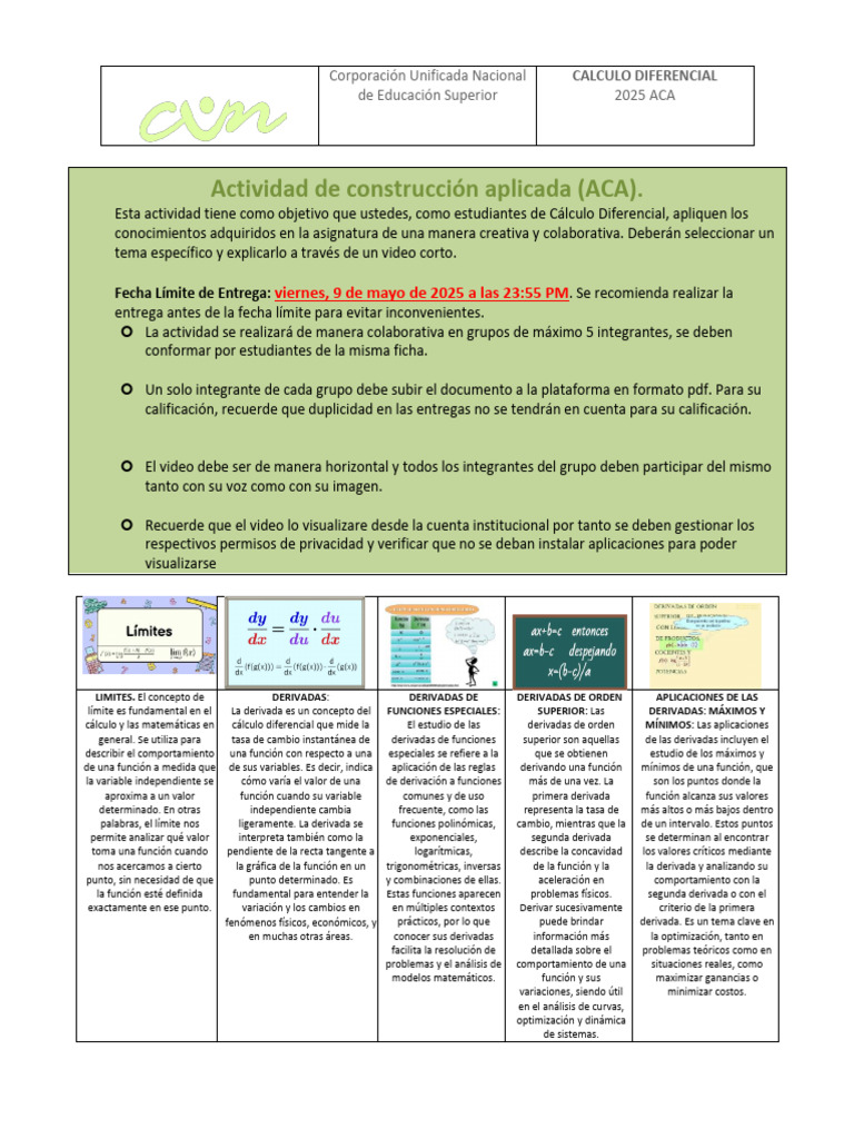 Aca Calculo Diferencial | PDF | Derivado | Función (Matemáticas)