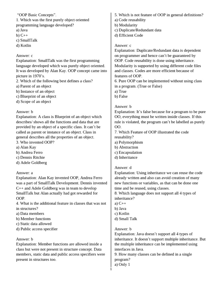 Sanfoundary OOPs | PDF | Class (Computer Programming) | Object Oriented Programming